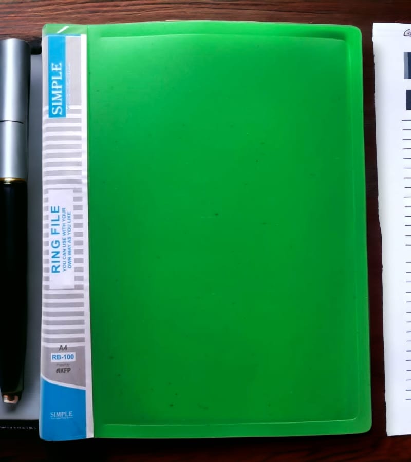 Simple Ring Binder Plastic Box File -A4 Size | File for Certificates ...