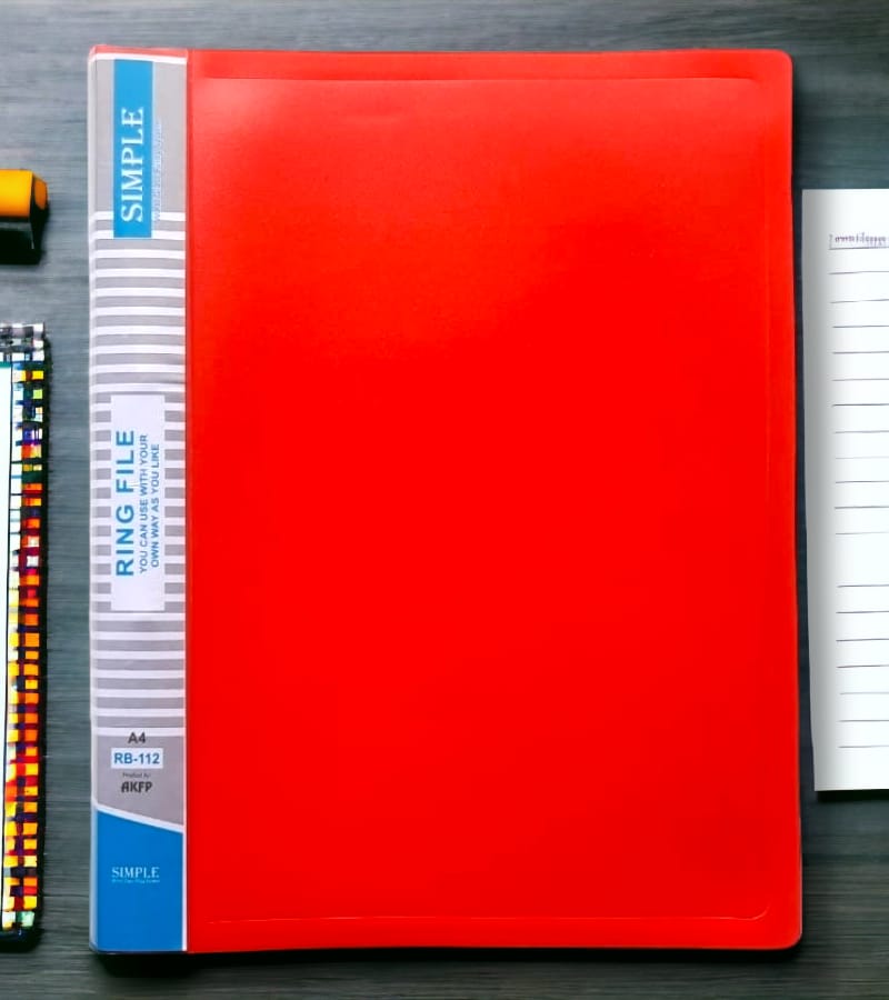 Simple Ring Binder Plastic Box File -A4 Size | File for Certificates ...